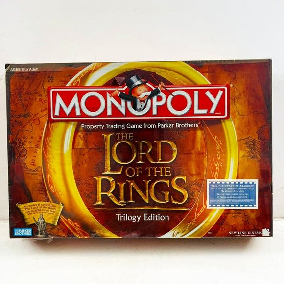 Hasbro | Games | Vintage Monopoly Lord Of The Rings Trilogy Edition ...